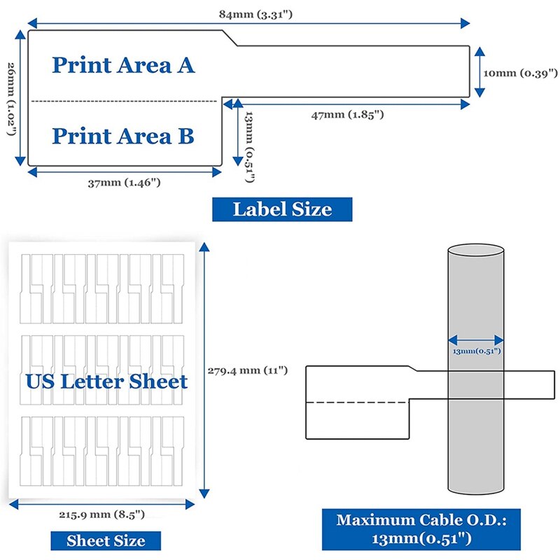 750Pcs Cable Label Sticker Waterproof Wire Network... – Vicedeal