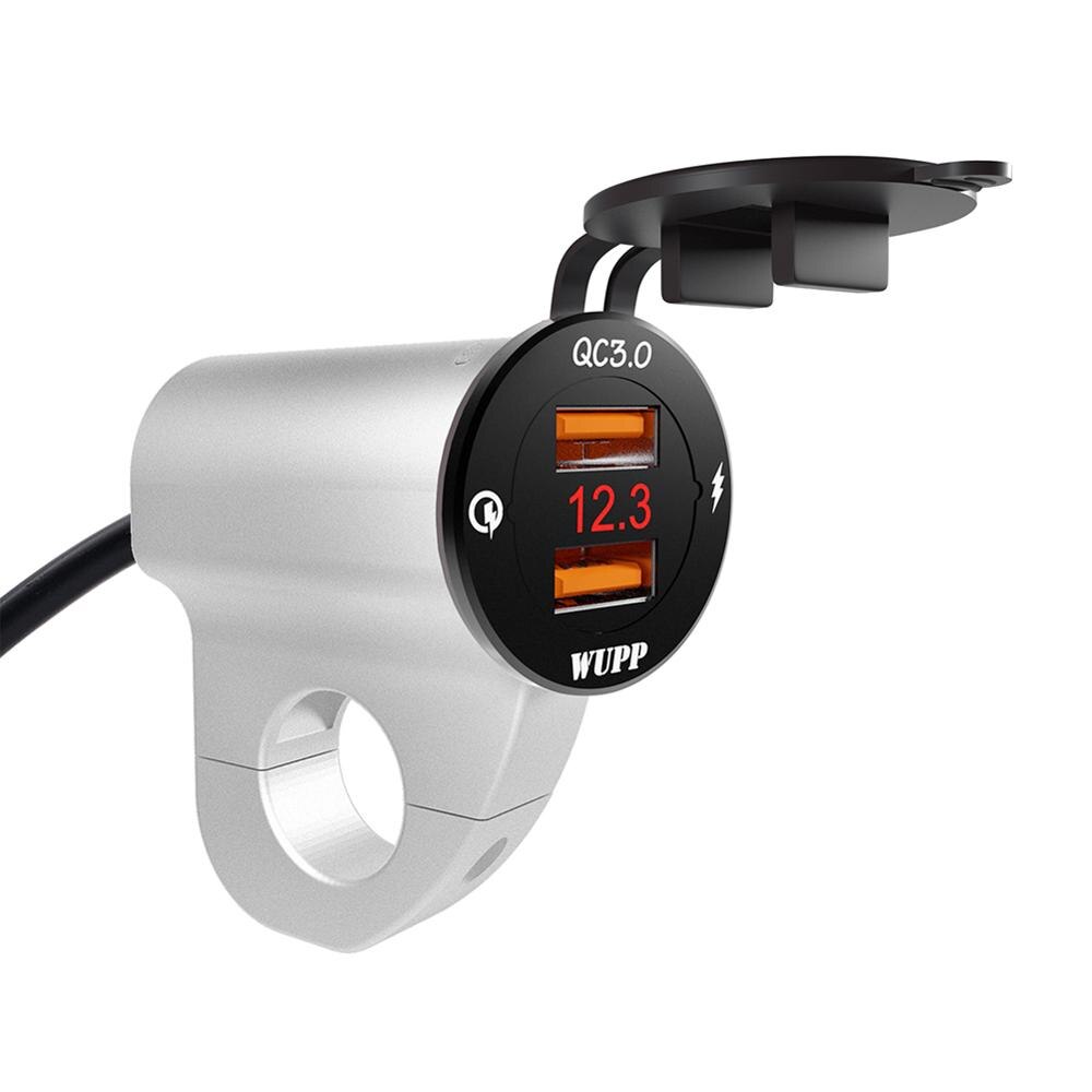QC3.0 Dual USB Port 12V Waterproof Motorcycle Hand... – Grandado