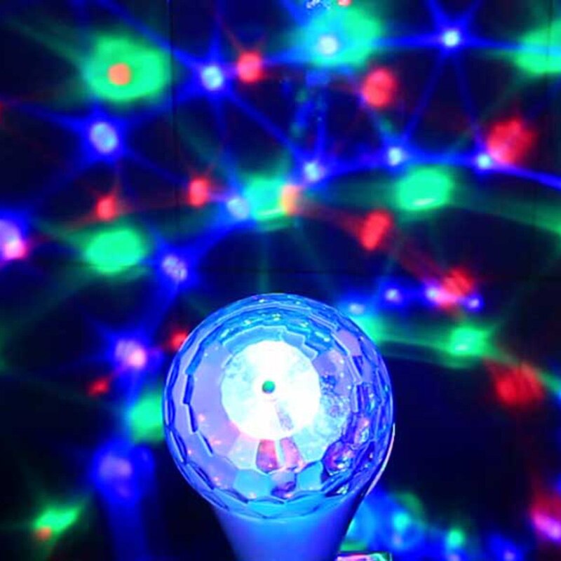 Household E27 Double-Headed Colorful Auto Rotating... – Grandado