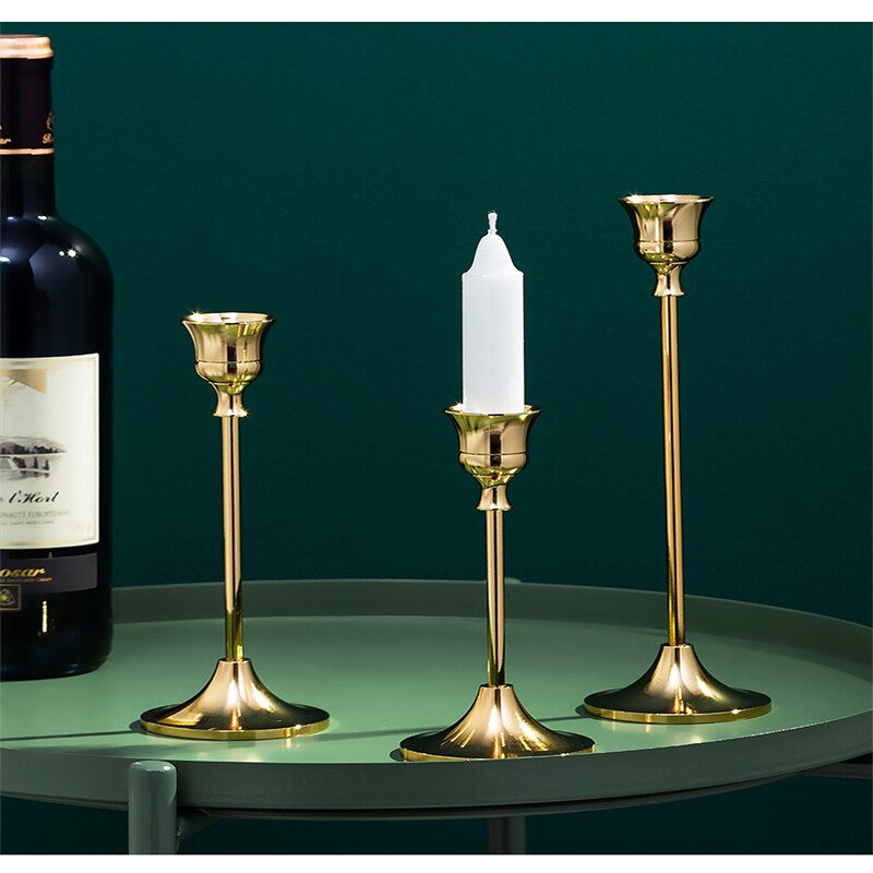 3Pcs/set Simple moments Retro Bronze Candle Holder... – Vicedeal