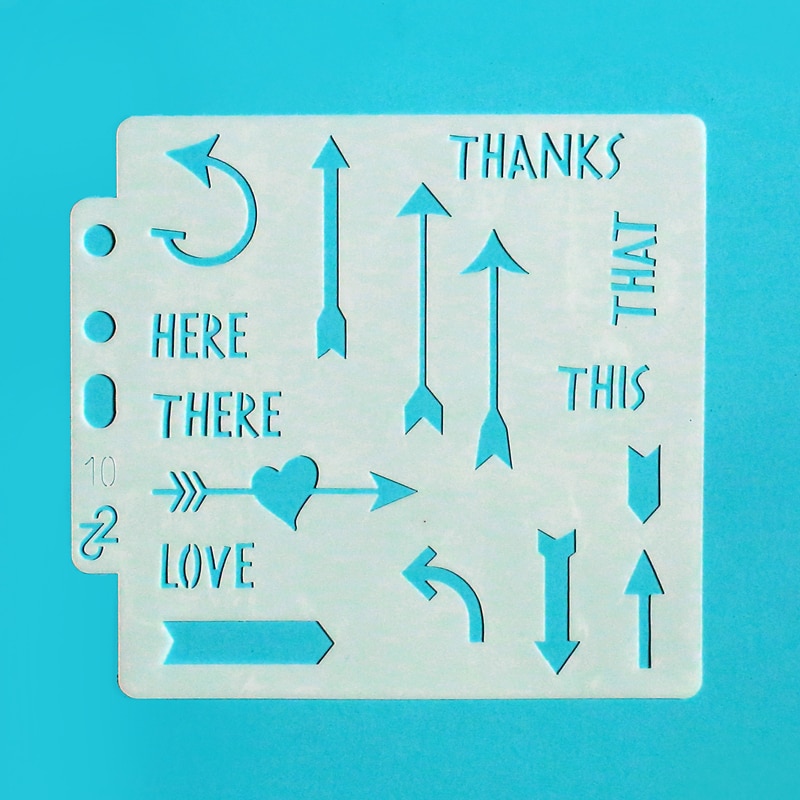 Love Arrow Layering Stencils Sticker Painting For ... – Grandado