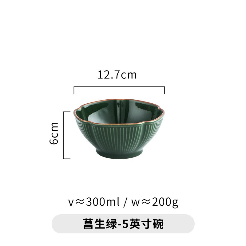 Simple Retro Ceramic Food Dish Plate Household Pla... – Grandado