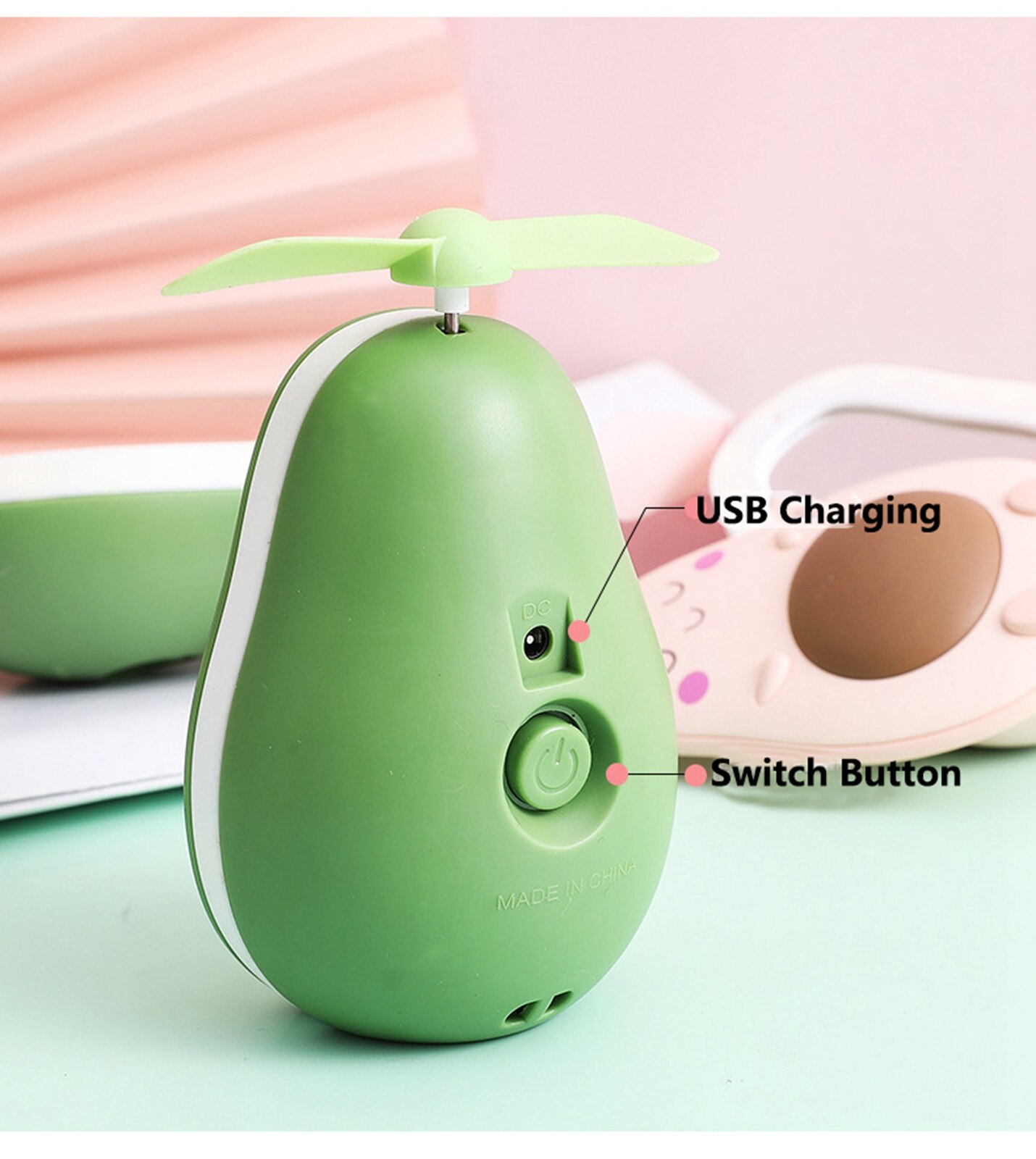 Usb Mini Avocado Fans Elektrische Draagbare Houden... – Grandado