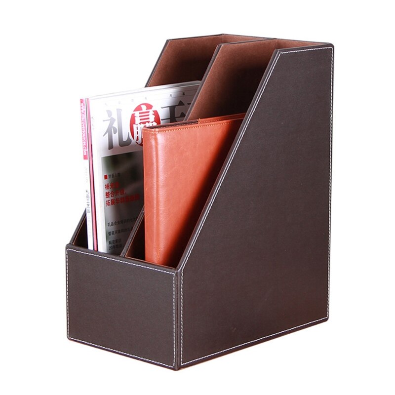2 Slots PU File Holder Magazine Rack Newspapers Or... – Vicedeal
