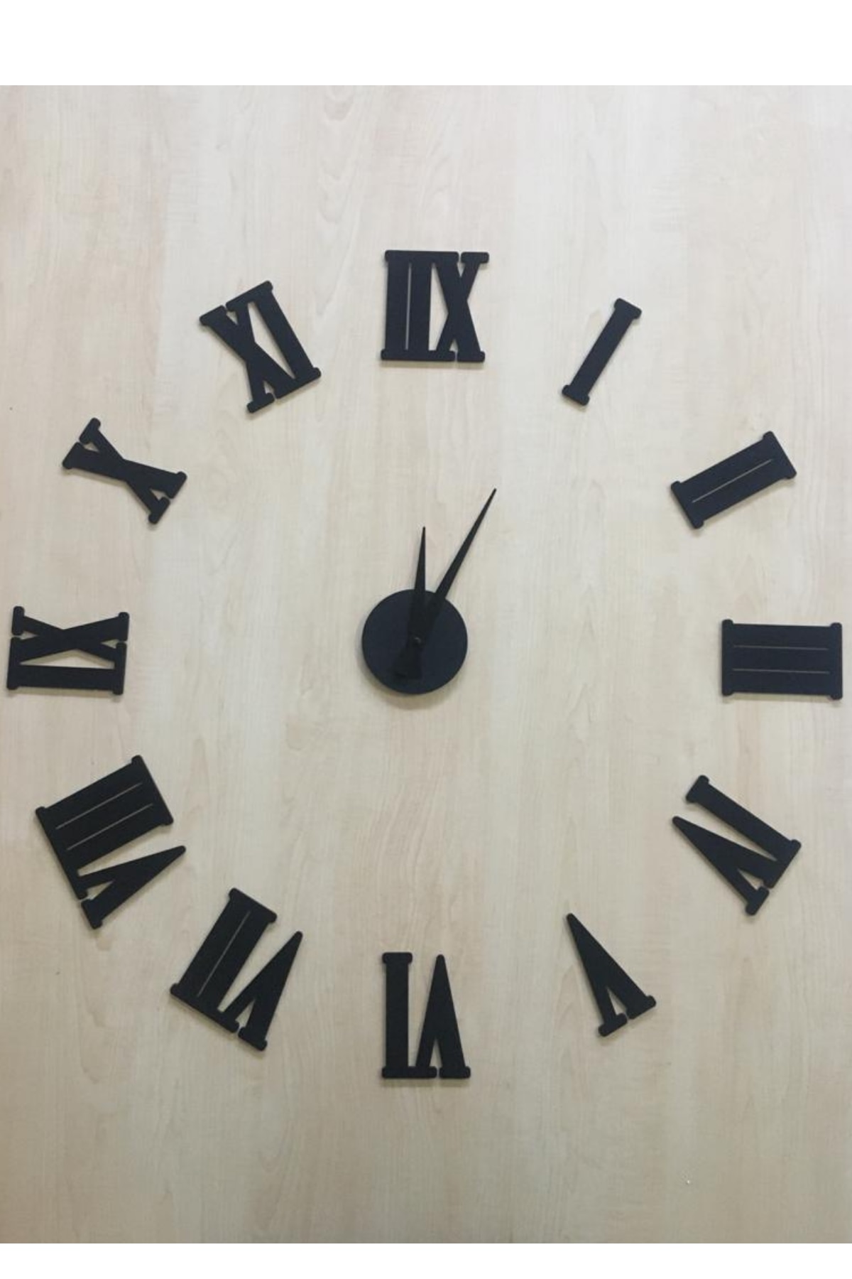 HLO 3d Roman Numeral Wall Clock Modern Black Color... – Grandado