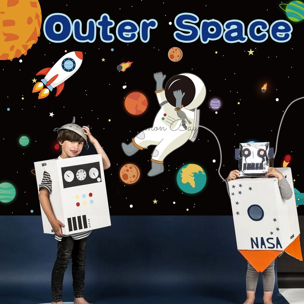 Outer Space Astronaut Theme Backdrop Astronomy Pla... – Grandado