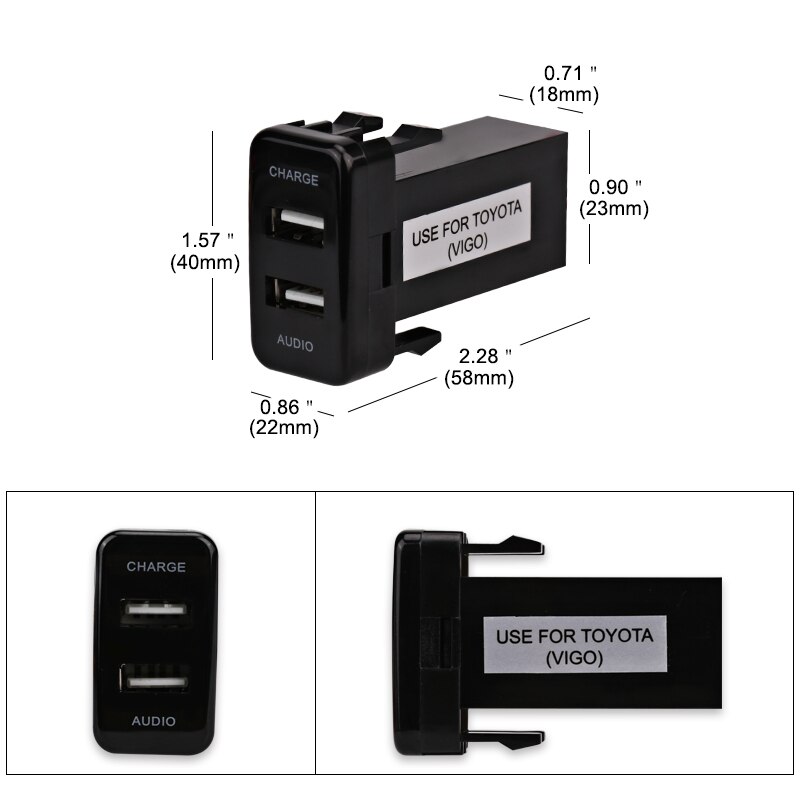 Herorider For TOYOTA Hilux VIGO USB Interface Dash... – Grandado