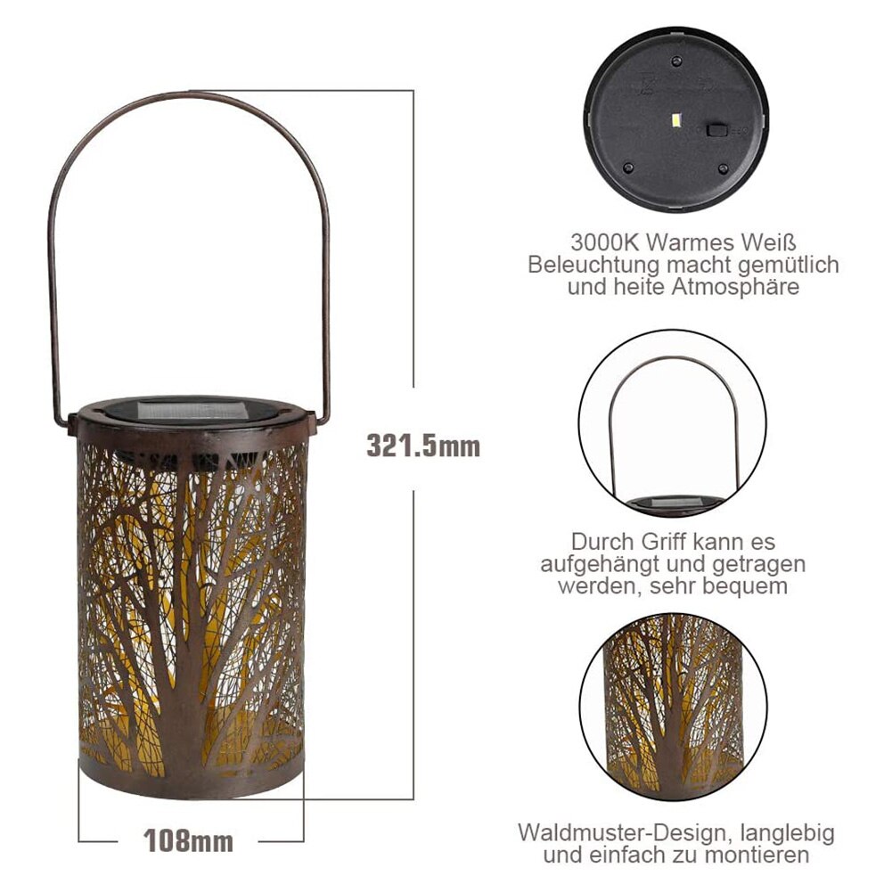 Solar LED Lantern Light Hollow Maple Leaf Hanging ... – Vicedeal