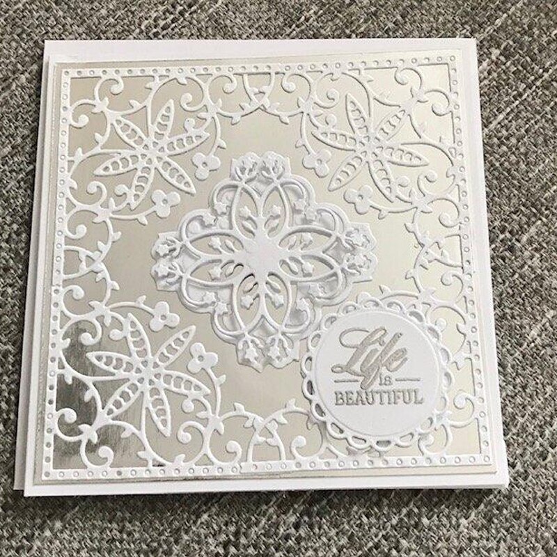 Vierkante Star Lace Frame Die Cuts Scrapbooking Am... – Grandado