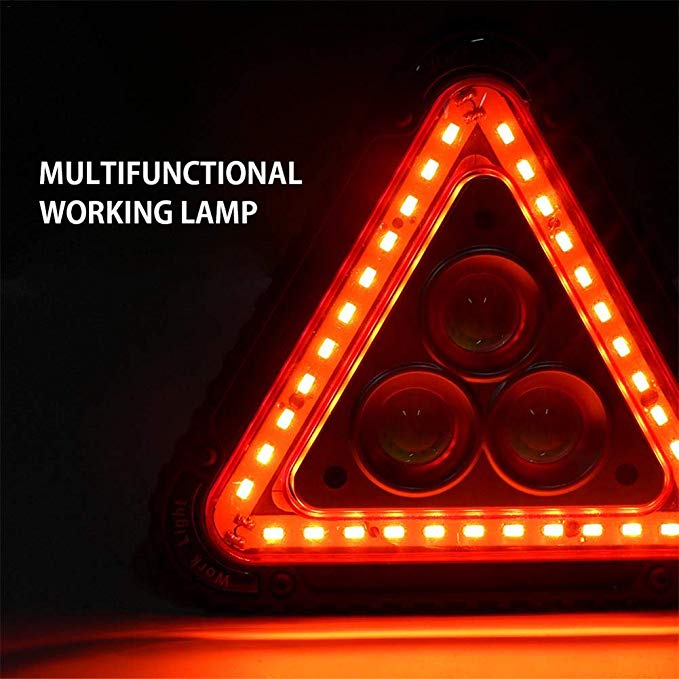 Triangle Traffic Warning Light Portable LED Workin... – Vicedeal