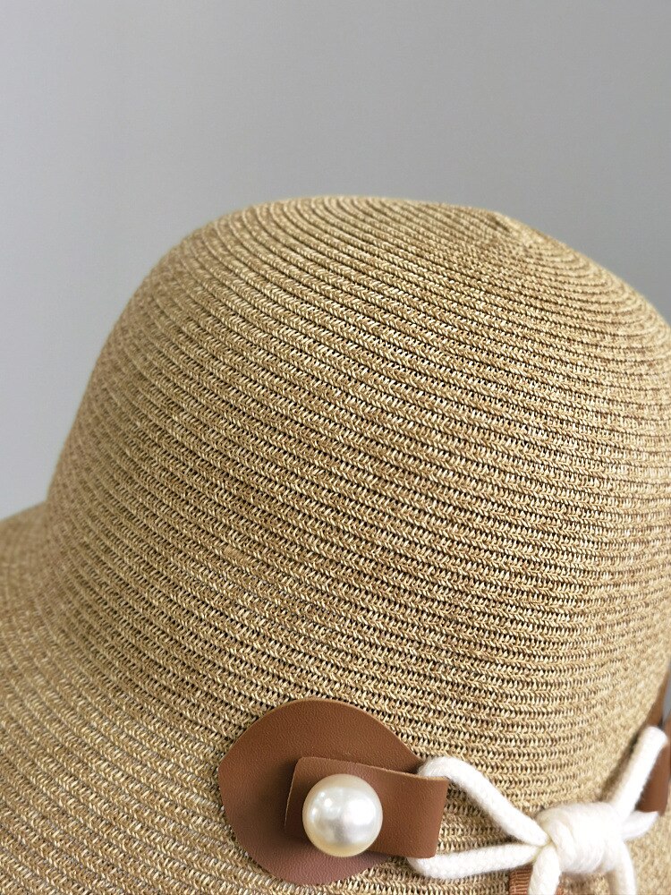 Sombrero de sol con lazo de rafia para mujer, somb... – Grandado