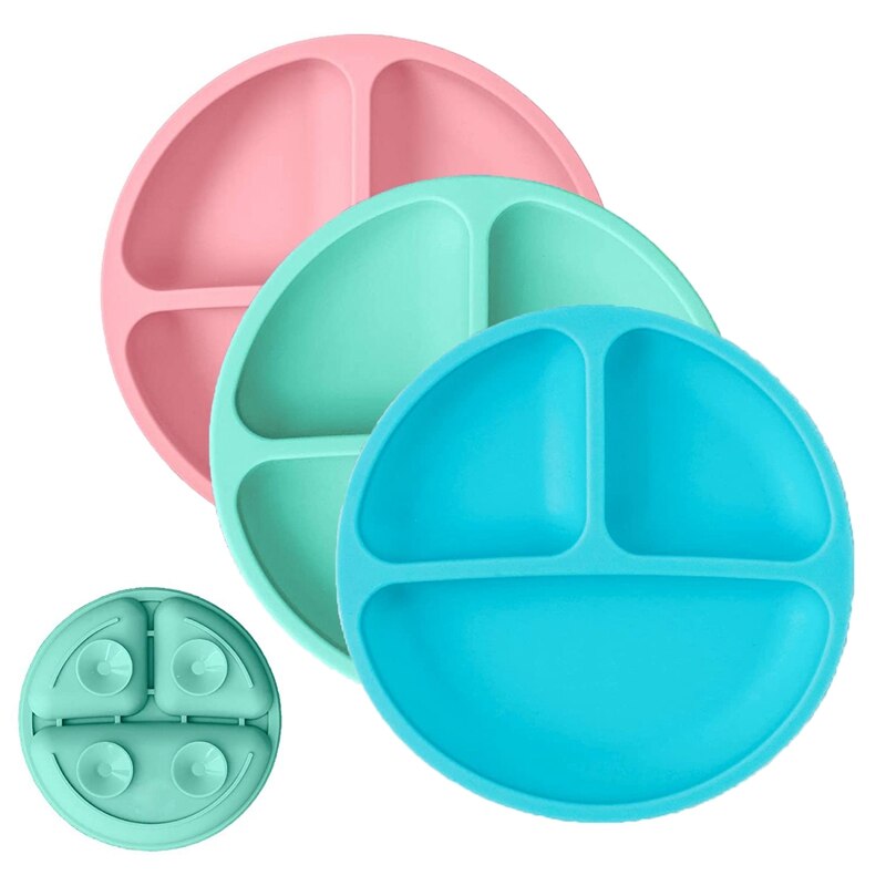 LBER Toddler Plates With Suction - Baby Plates - 1... – Grandado