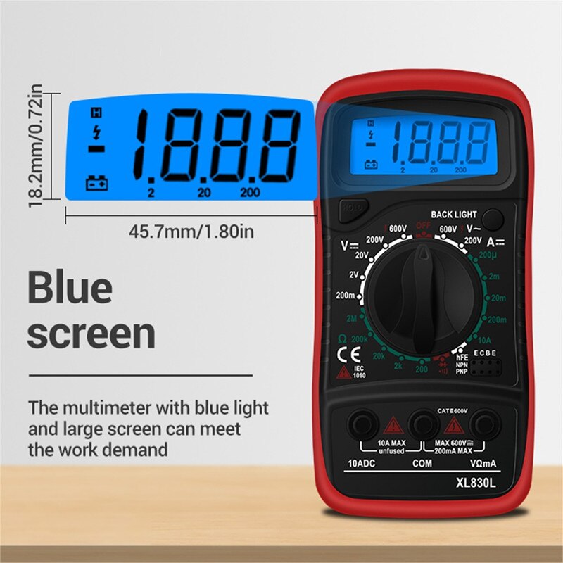 XL830L Handheld Digital Multimeter LCD Backlight P... – Vicedeal