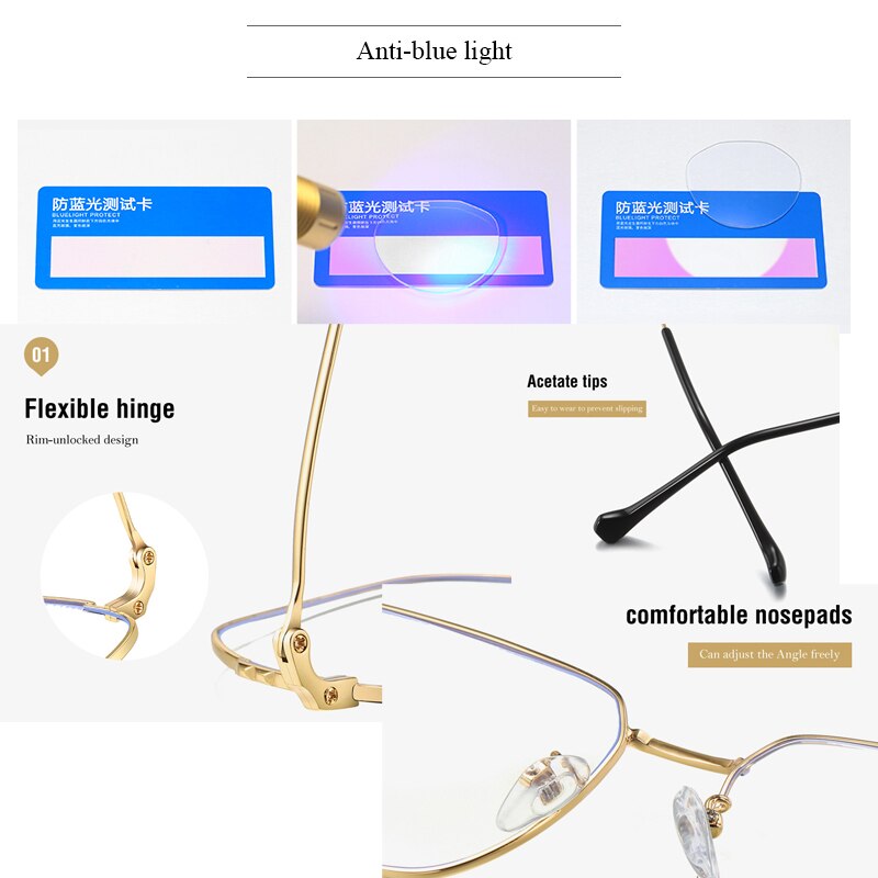 Anti-blue Light Glasses Women Men Computer Eyeglas... – Grandado