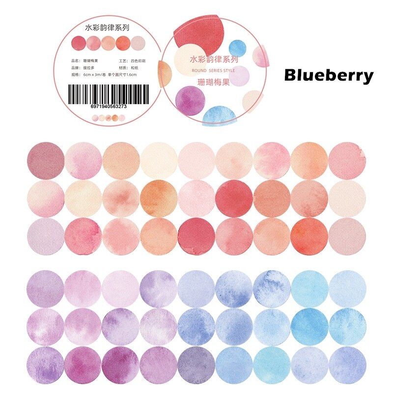 16Mm Dots Ronde Stickers Tape Set Mango Blueberry ... – Grandado