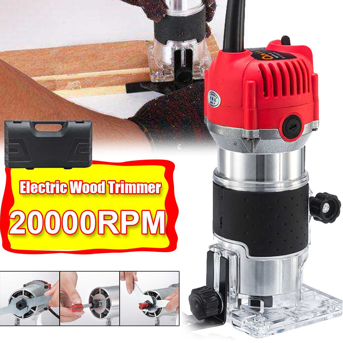 2300W Woodworking Electric Trimmer 20000rpm Wood M... – Grandado