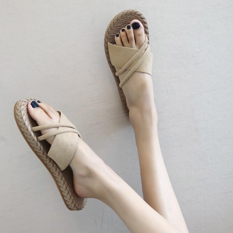 Vrouwen Slippers Zomer Slides Open Teen Platte Cas... – Vicedeal