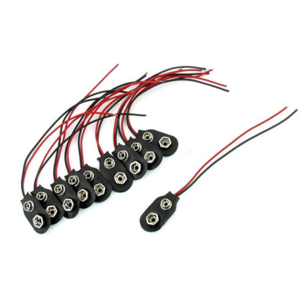 10 Stks/partij 9V Batterij Connector Snap Dc Clip ... – Grandado