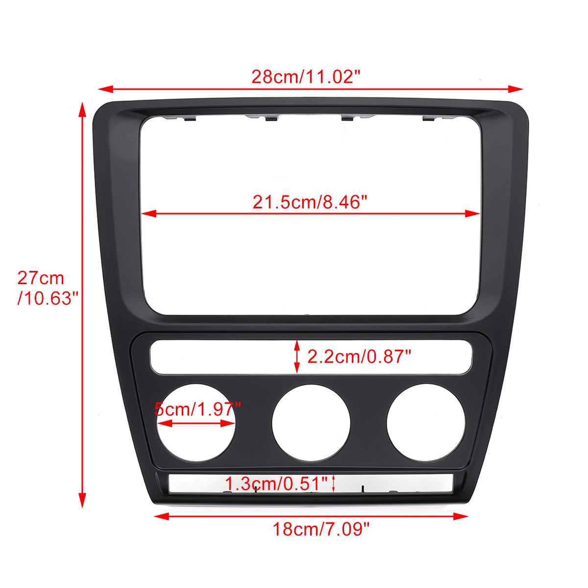 Radio Panel Dash Fascia Plate Frame For Skoda Octa... – Grandado