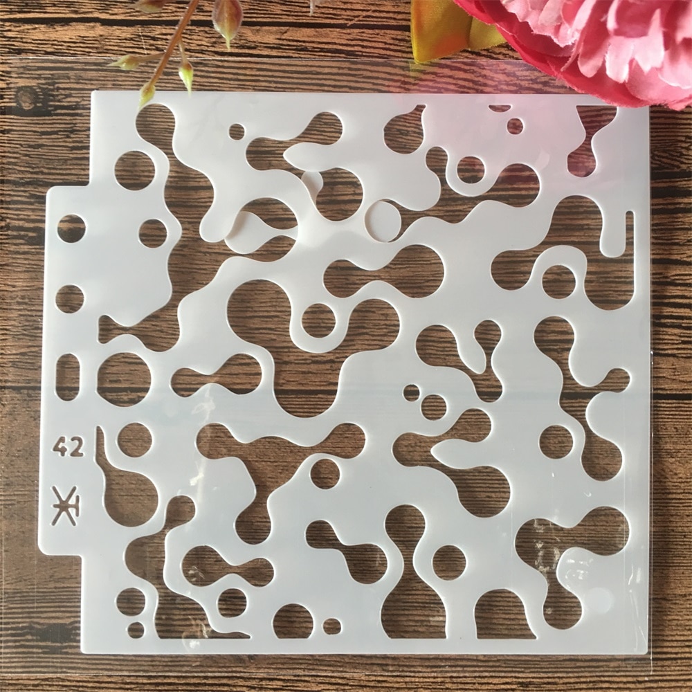 14*13cm Ink Point Spot Dot DIY Layering Stencils W... – Grandado