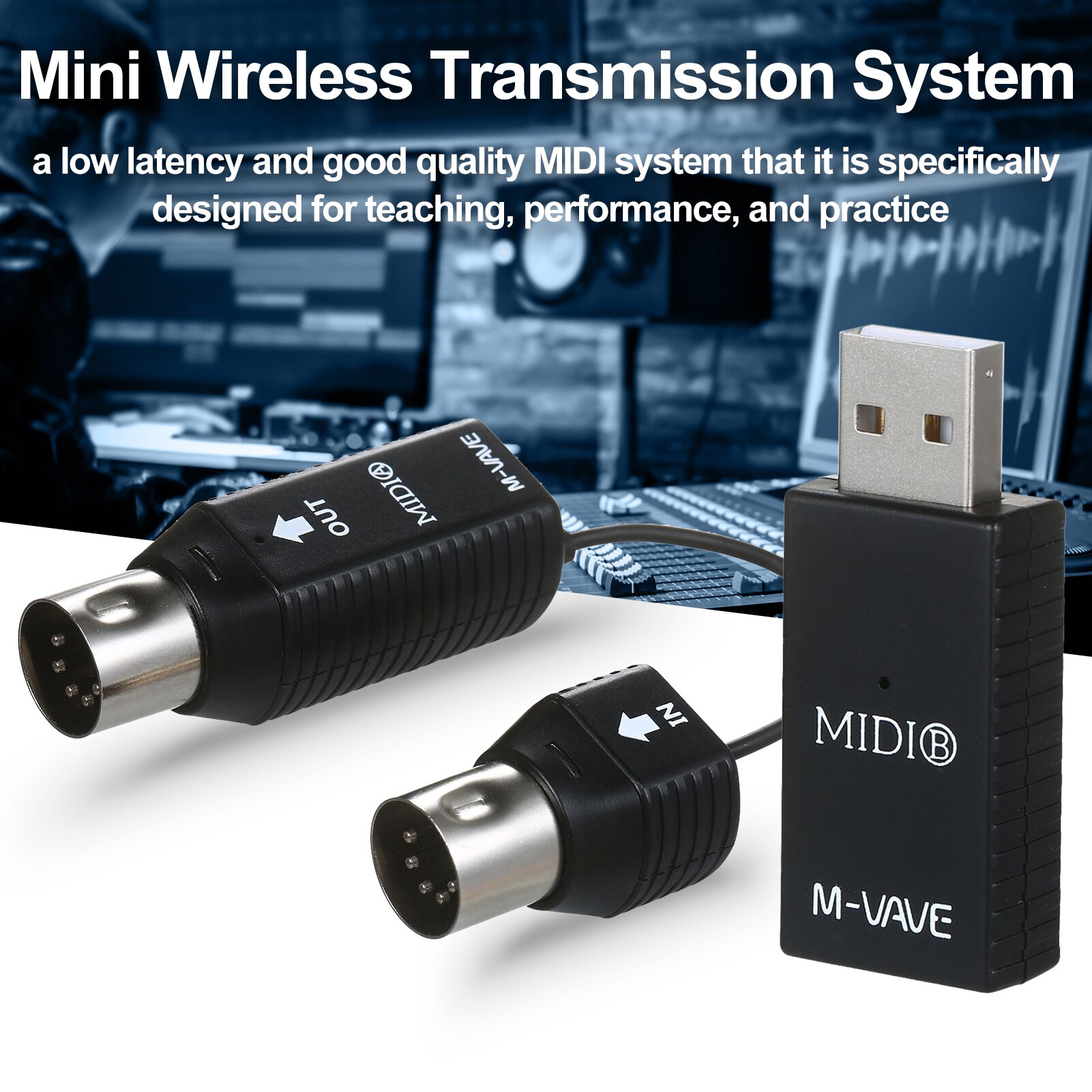 M-VAVE MS1 MIDI Wireless Adapter Mini Wireless Tra... – Vicedeal