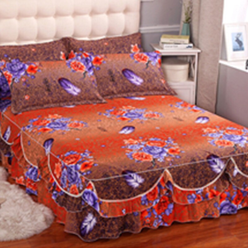 Bed Rok Voorzien Laken Bloem Elastische patchwork ... – Vicedeal