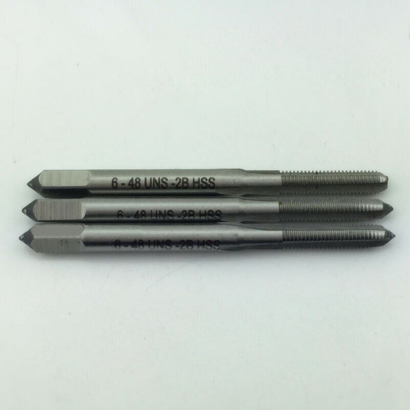 3pcs 6-48 UNS Tap High Speed Steel 3 Flute Taper T... – Vicedeal