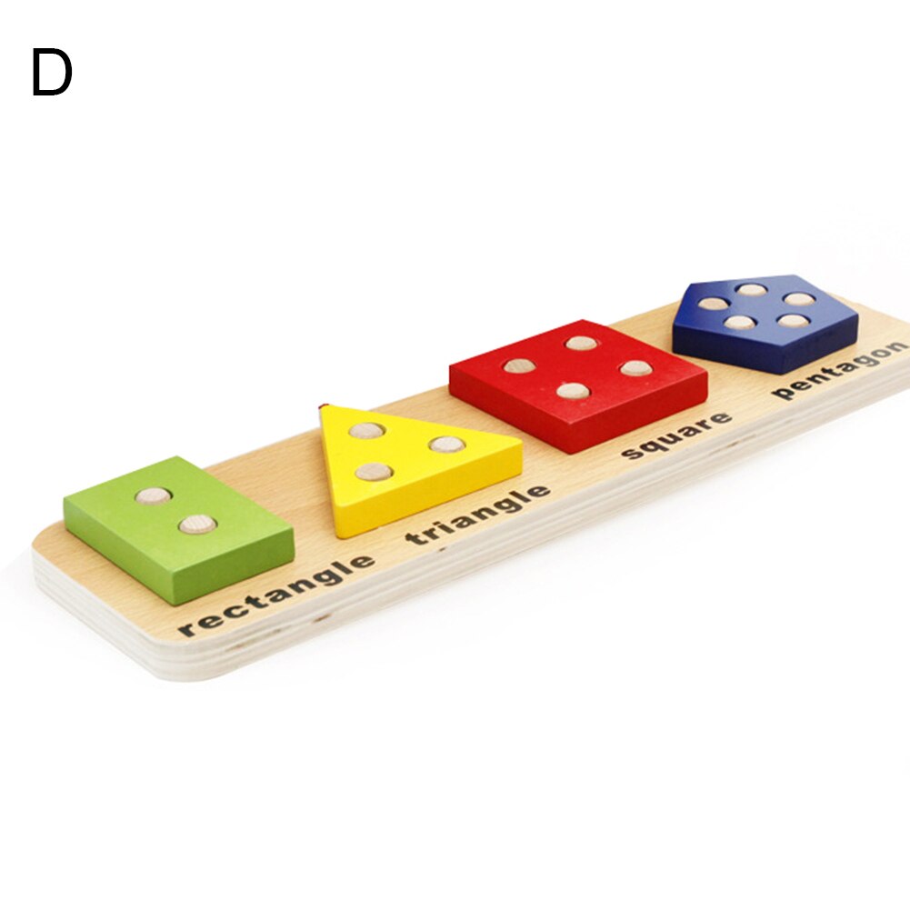 Wooden Geometric Math Fraction Puzzle Pairing Stac... – Grandado