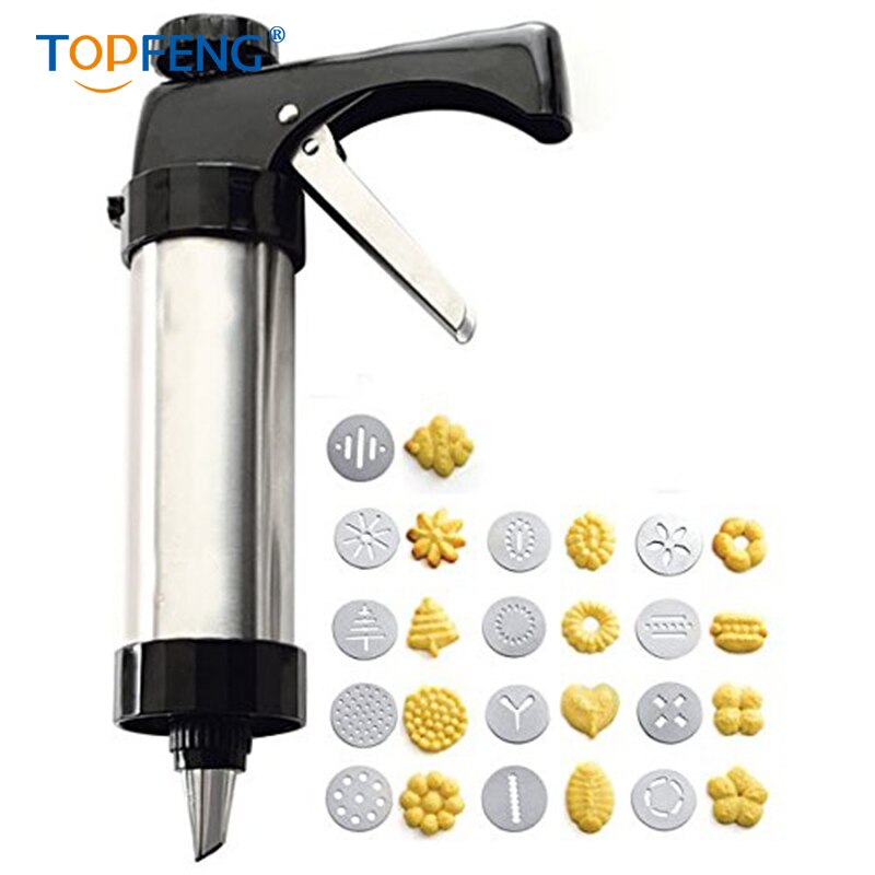 TOPFENG Cookie Press Kit, 13 Metal Stainless Steel... – Grandado