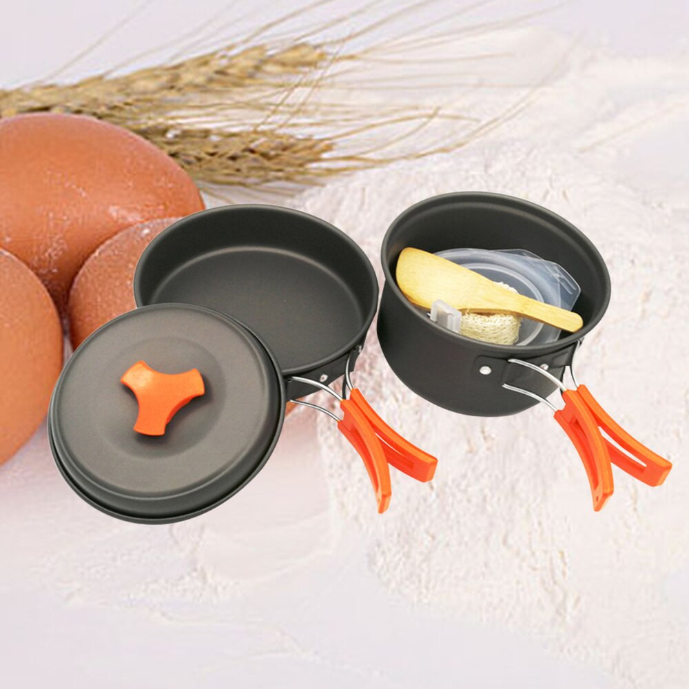 8 Pcs 1-2 Person Cookware Set Outdoor Camping Pot ... – Grandado