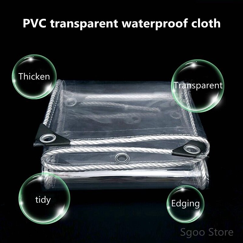 Thick 0.35mm Transparent PVC Rainproof Cloth Balco... – Grandado