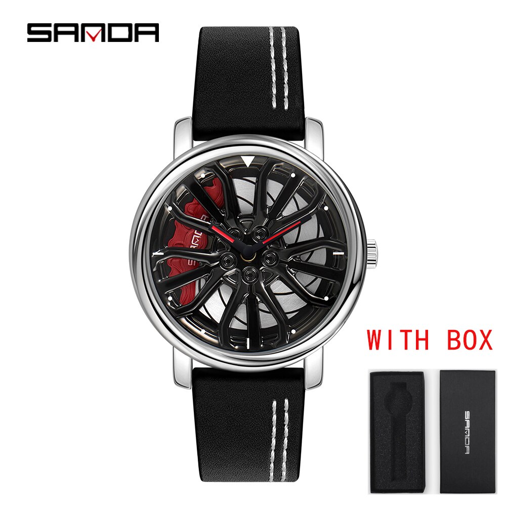 Men Watches 360 Degree Rotating Car Wheel Quartz W... – Grandado