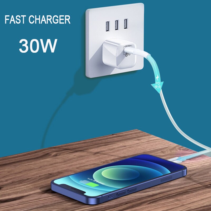 PD 30W USB C Charger Quick Charge 3.0 QC3.0 Fast C... – Grandado