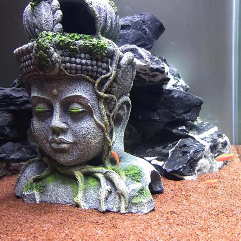 Resin Guanyin Bodhisattva Statue Fish Tank Landsca... – Vicedeal