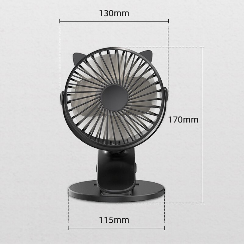 1pc Portable Small 360 Degree Clip Fan USB Chargin... – Grandado