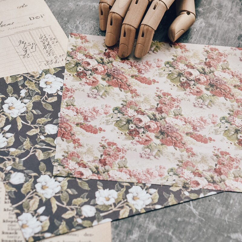 KSCRAFT 12 Sheets Vintage Floral Scrapbooking Pads... – Grandado