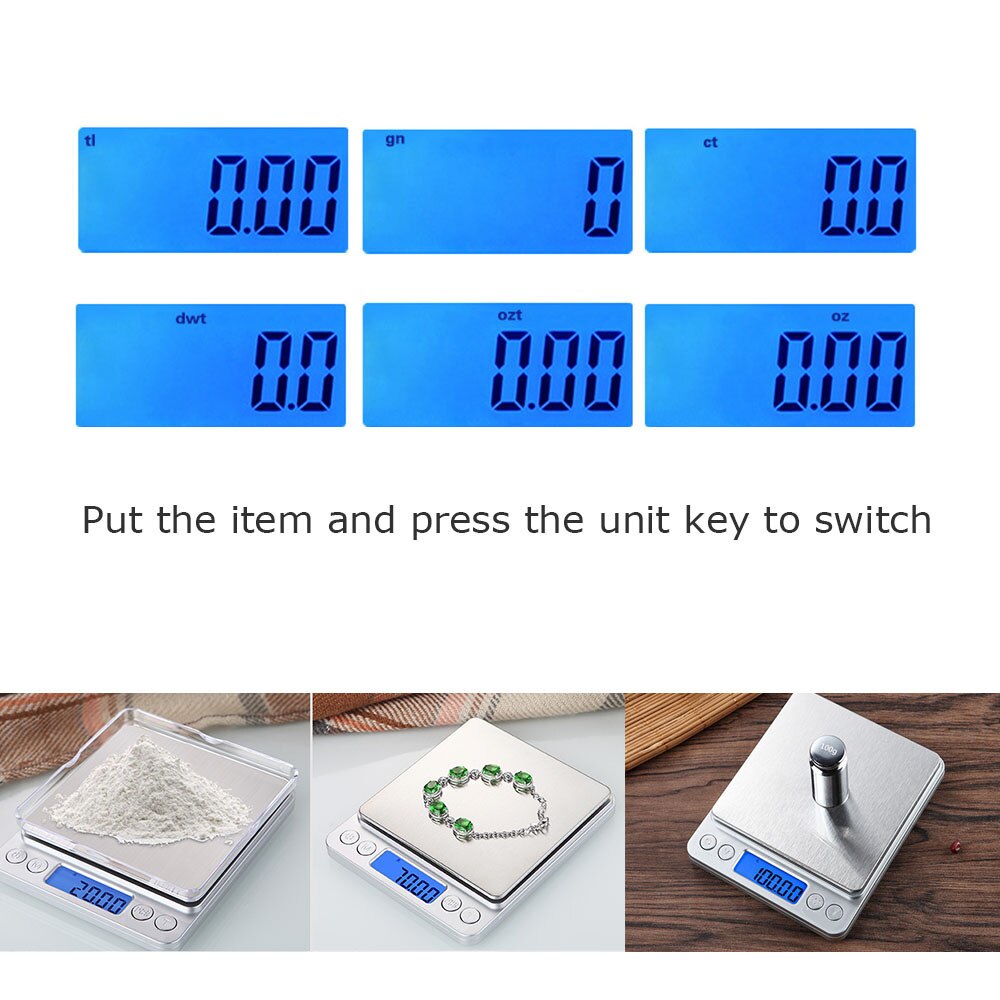 LCD Präzision Schmuck Skala Digital Küche Skala Mi... – Grandado