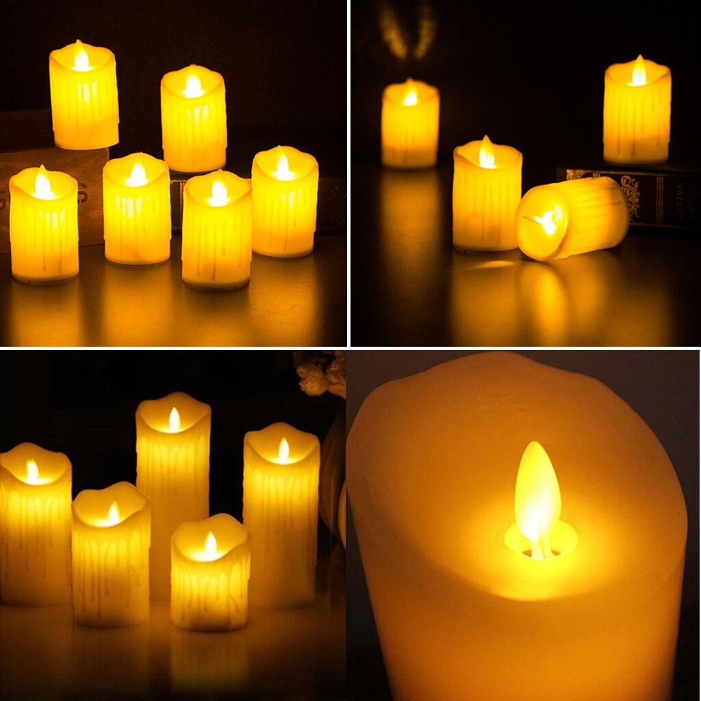 6pcs Flickering Flames Candles Realistic LED Candl... – Grandado