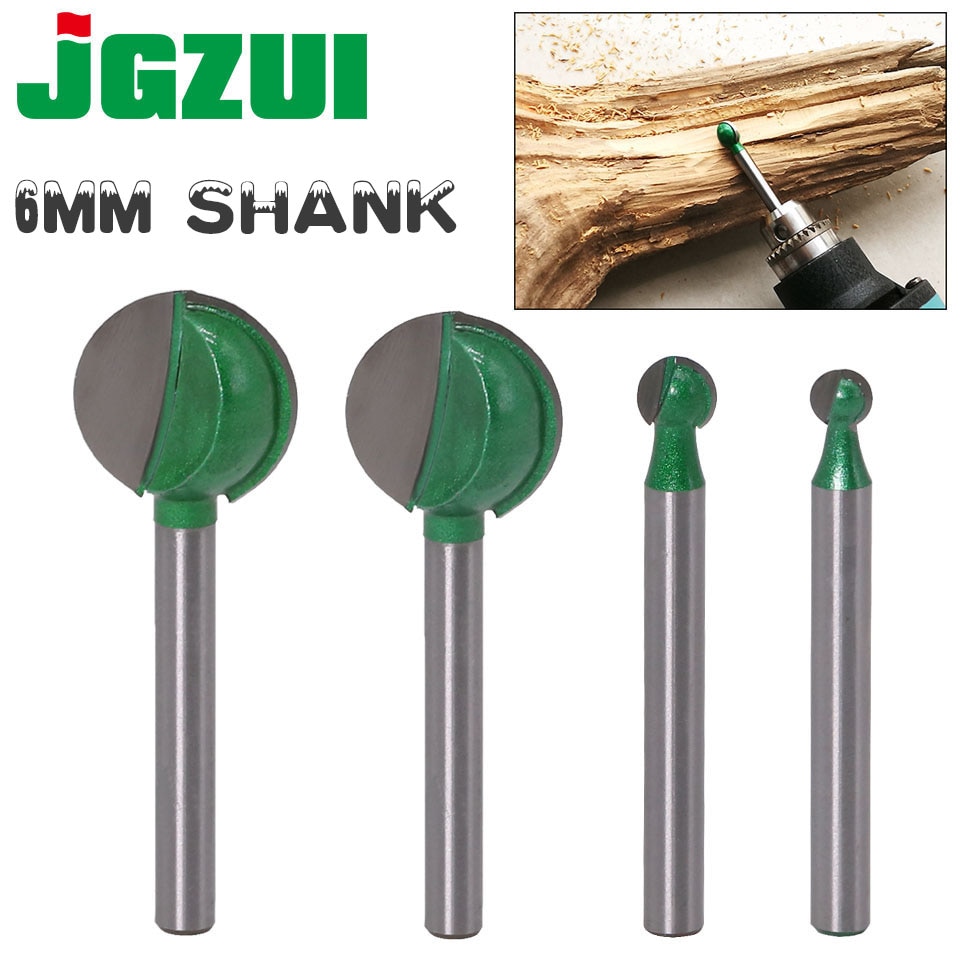 JGZUI 1 pc 6mm Shank Ball Neus Ronde Carving Bit C... – Grandado
