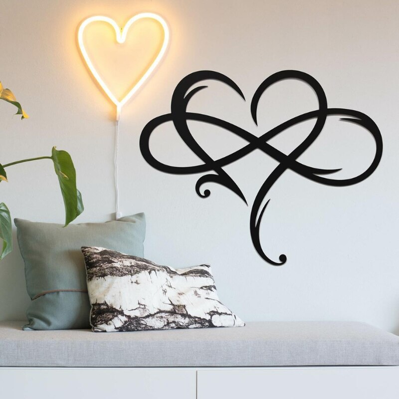 Metal Infinity Heart Sign Wall Art Love Wall Sign ... – Grandado