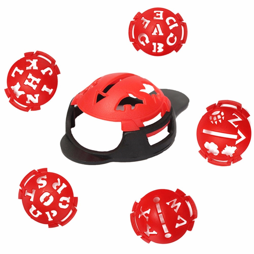 6-In-1 Golfbal Line Liner Marker Hollow Alfabet Te... – Grandado
