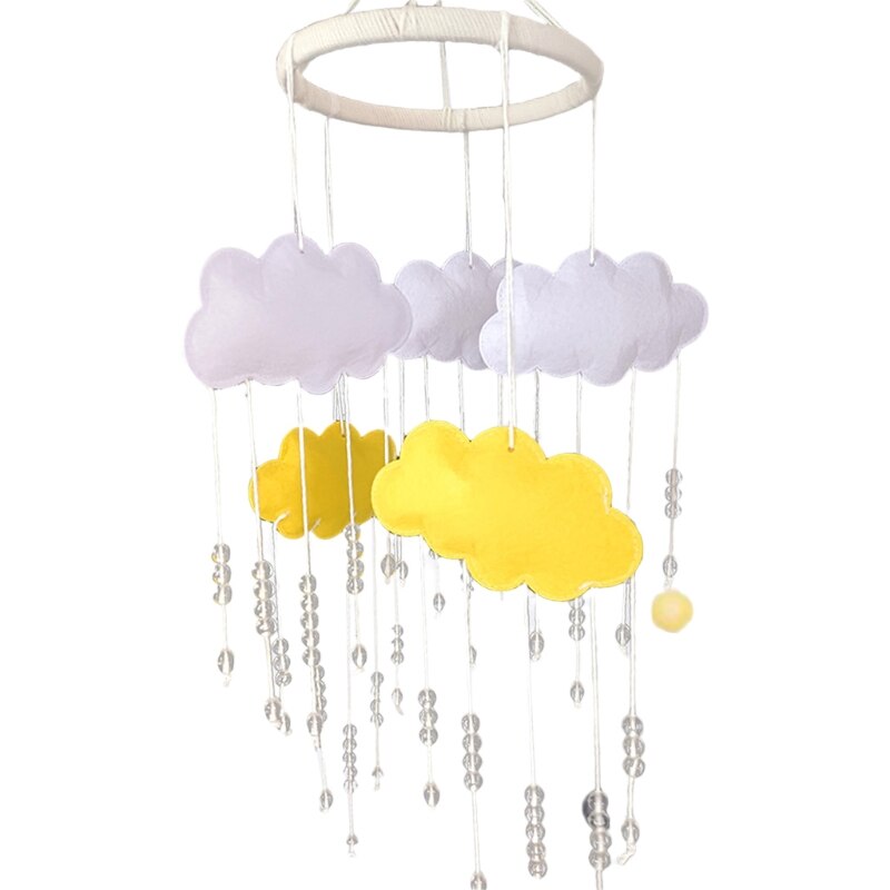 Baby Crib Mobile Clouds Rattle Crystal Beads Bed B... – Grandado