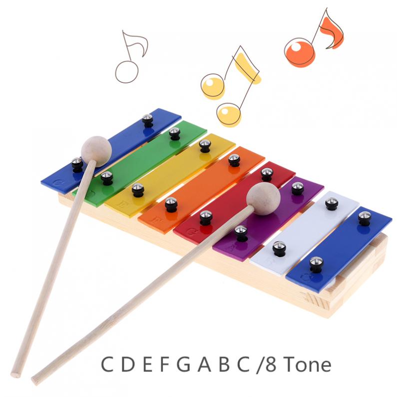 17Pcs/lot Musical Instruments 8 Tone Xylophone Set... – Grandado