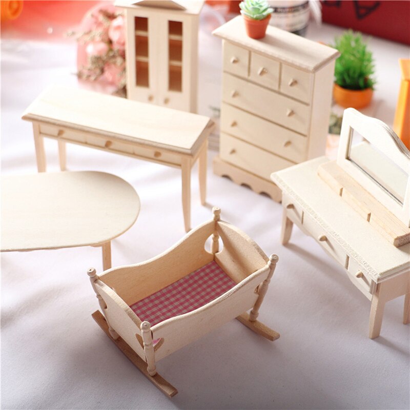 Simulation Miniature Wooden Table Dressing Table C... – Grandado