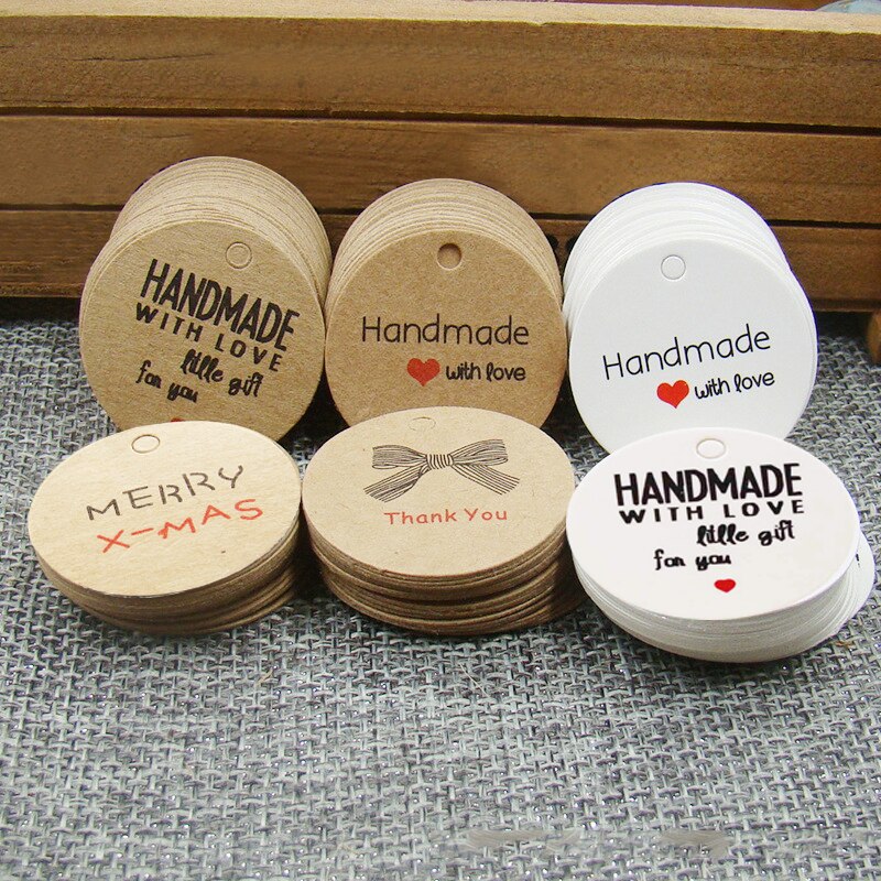 100Pcs Kraft Paper Multi-Style Packaging Hang Tags... – Grandado