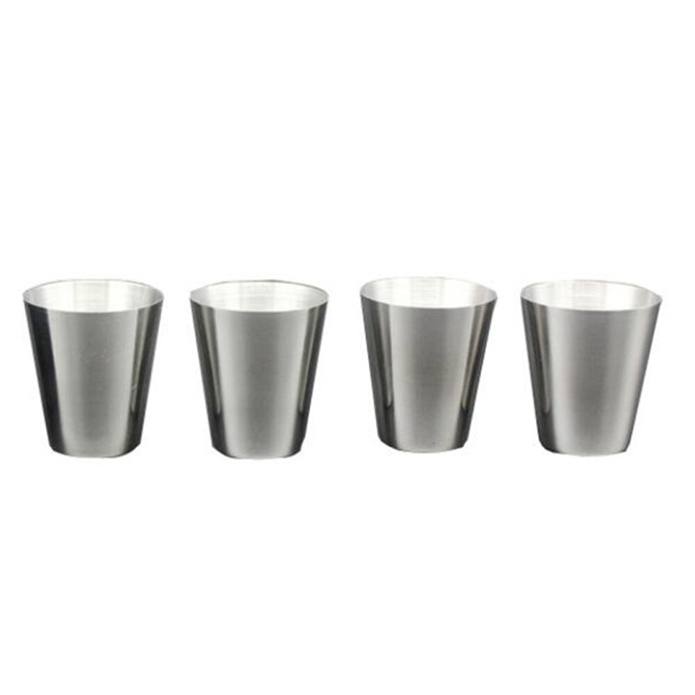 4 Stuks Set 30Ml Outdoor Praktische Rvs Cups Shots... – Vicedeal