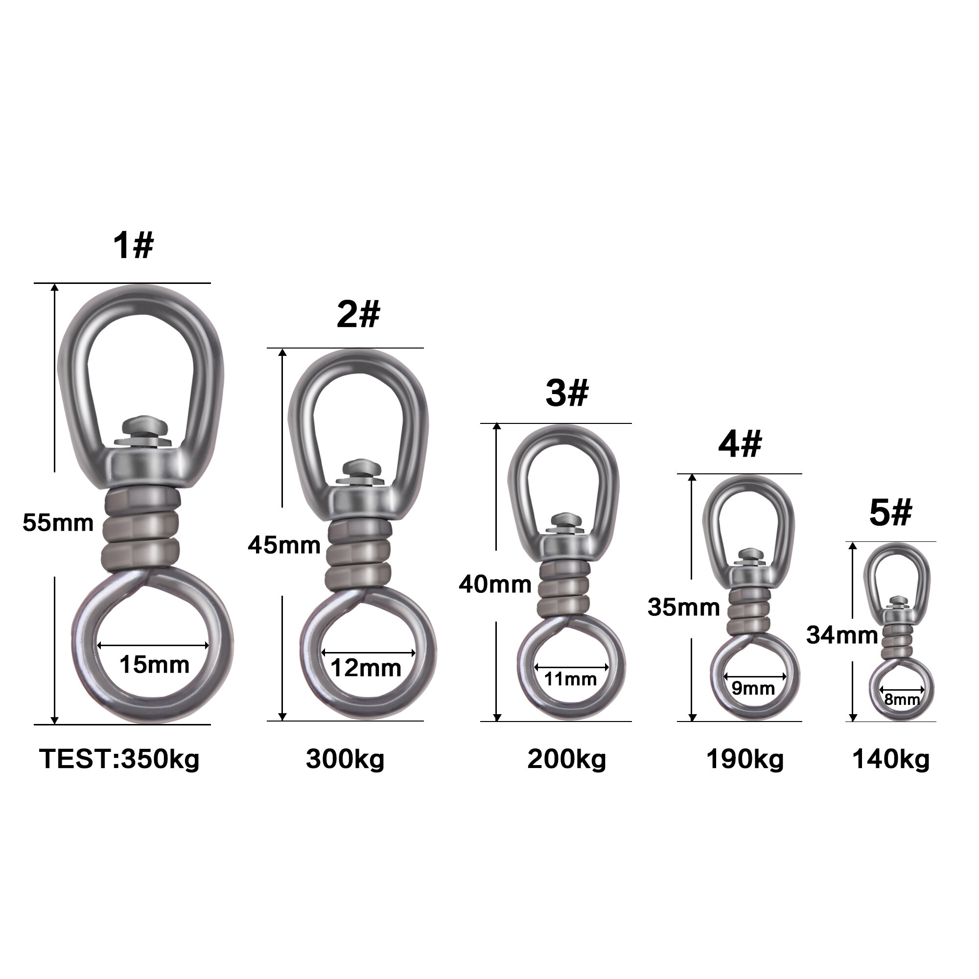 10Pcs High Strength Stainless Steel Fishing Swivel... – Grandado