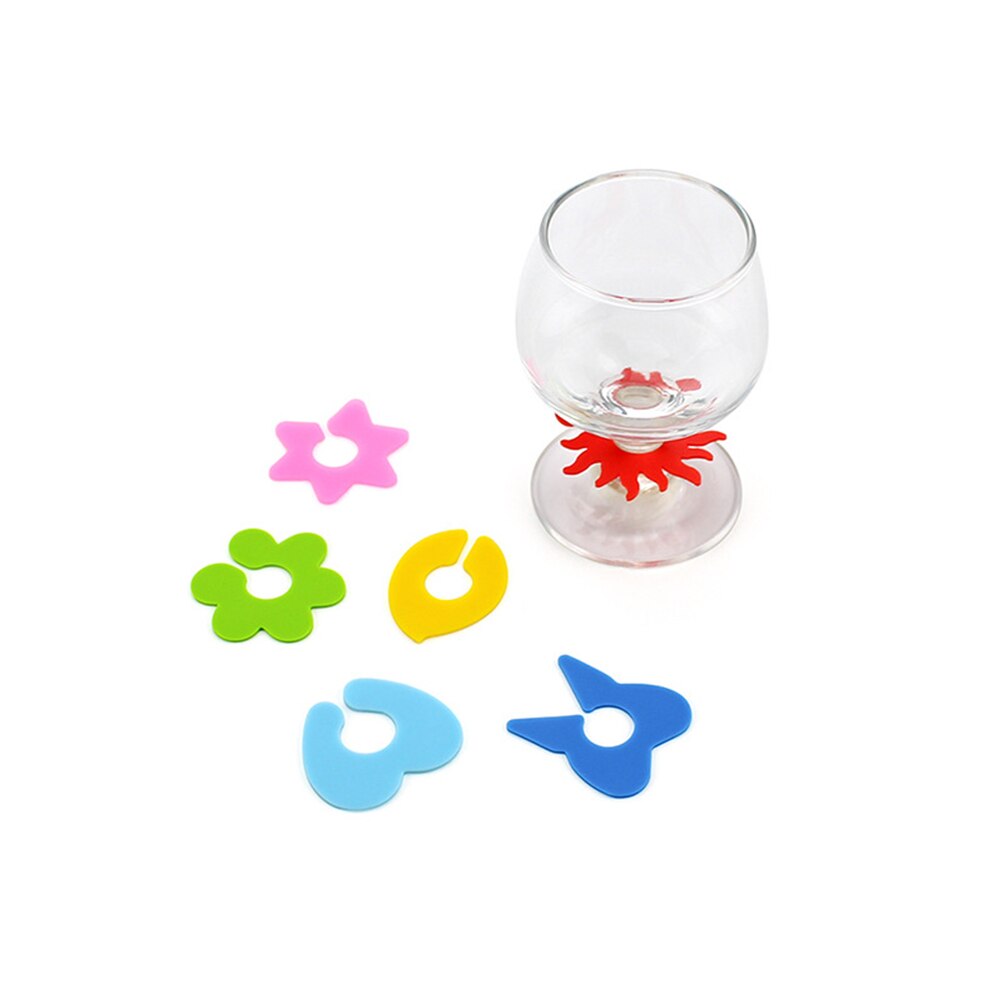 6pcs Glass Marker Colorful Unique Petals Charms Ma... – Grandado