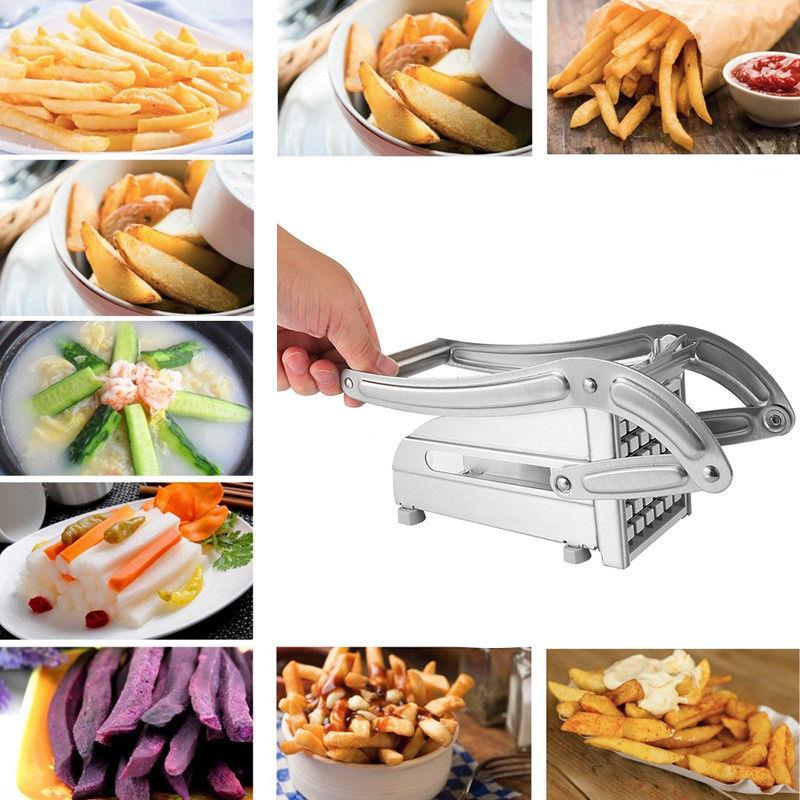 Potato Chipper 2 Blades Stainless Steel Home Frenc... – Grandado