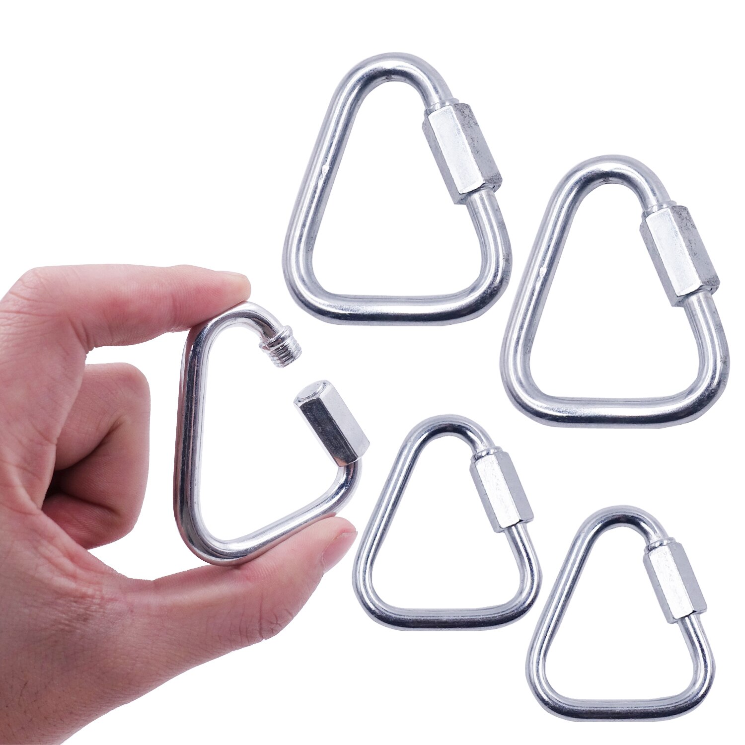 M6 M8 Screw Lock Triangle Carabiner Climbing Gear ... – Vicedeal